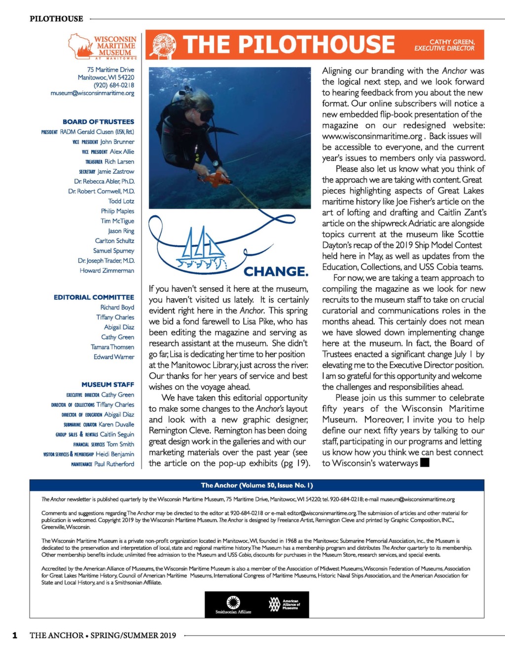 Anchor Magazine Spring 2019 | Wisconsin Maritime Museum